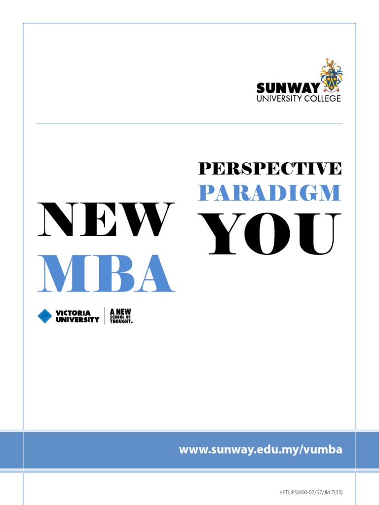 Sunway University MBA Program Overview | PDF | Bachelor Of Science ...