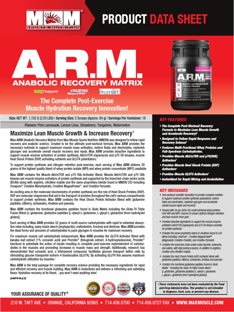 The Best Post Workout Supplement Shake Meal Drink Is A.R.M Anabolic ...