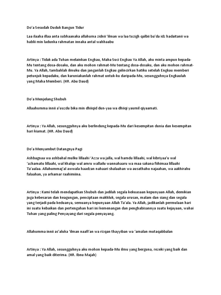 Doa Pilihan | PDF | Kesehatan Holistik