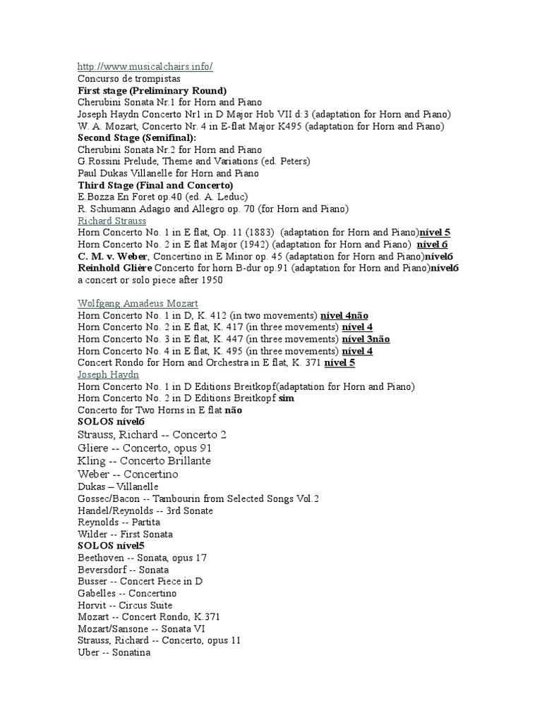 Strauss, Richard - Concerto 2 Gliere - Concerto, Opus 91 Kling - Concerto Brillante Weber ...