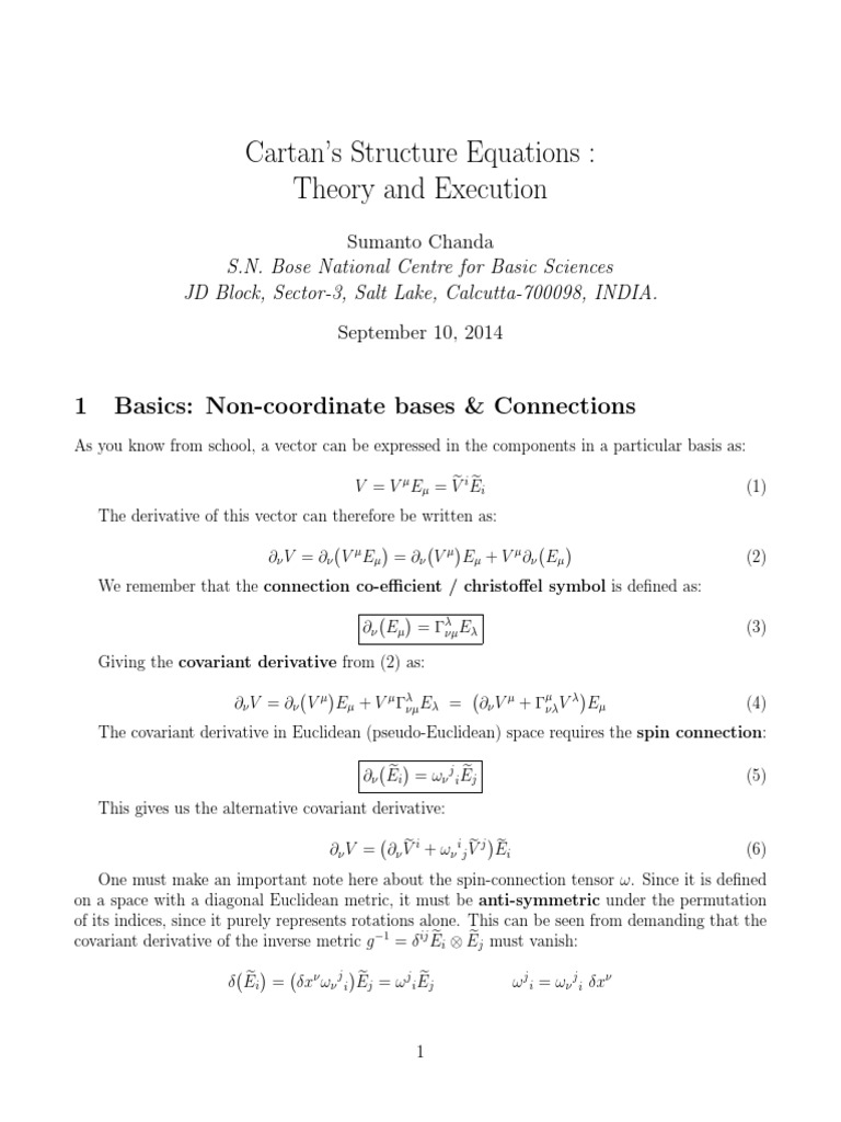 Advanced Cartan Structure Analysis | PDF | Differential Form | Matrix ...