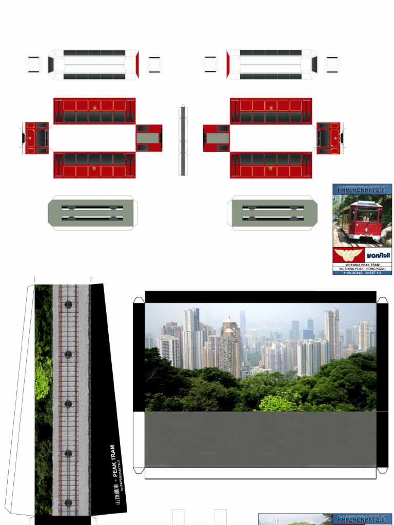 Victoria Peak Tram Papercraft | PDF