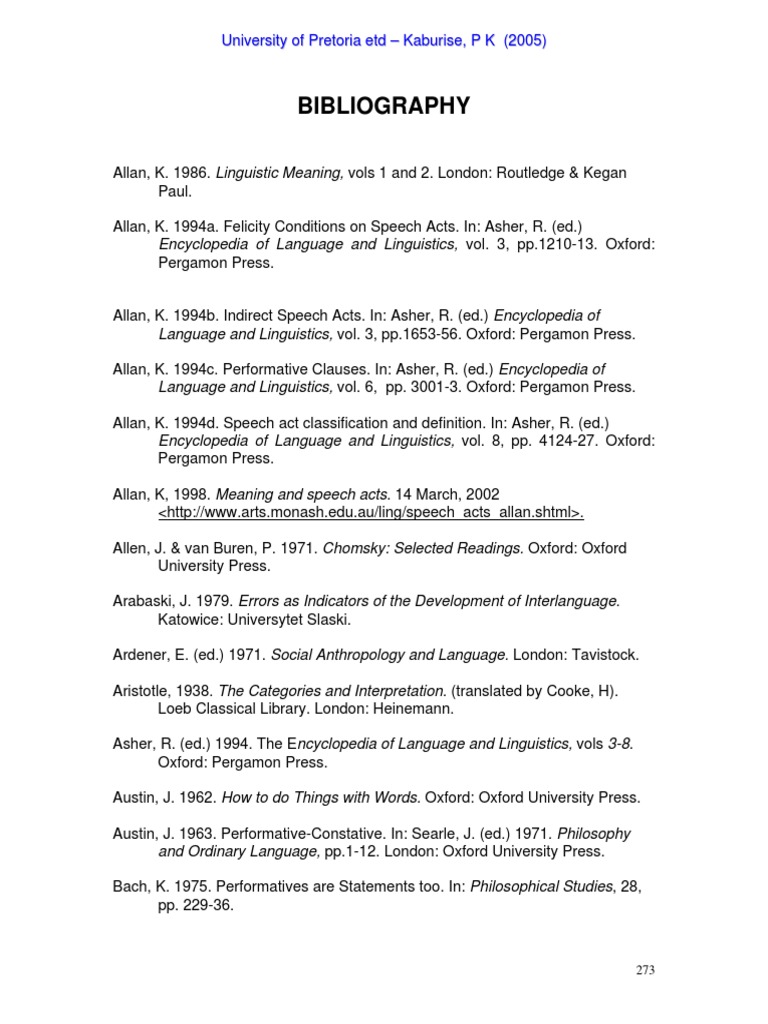 Bibliography | Linguistics | Interpersonal Communication