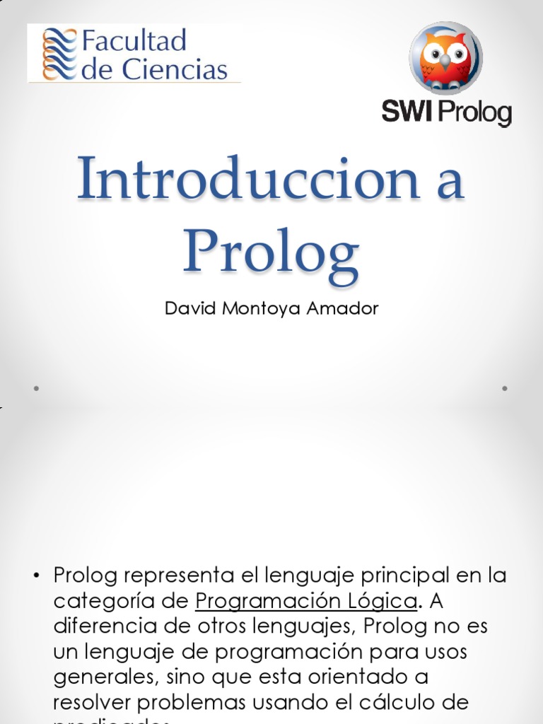 Introduccion A PROLOG | PDF | Programación de computadoras | Áreas de ...