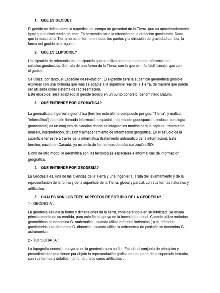 Que Es Geoide | PDF | Sistema de Posicionamiento Global | Geodesia