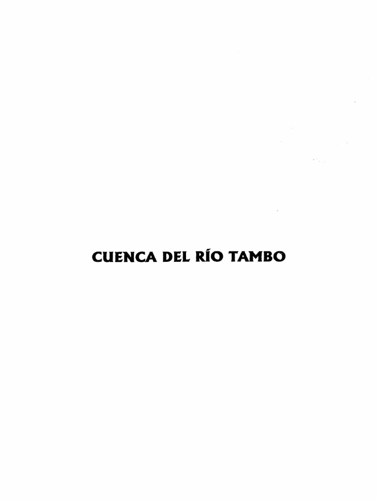 Diagnostico Calidad Agua Cuenca Rio Tambo | PDF | Salinidad | Roca (geología)