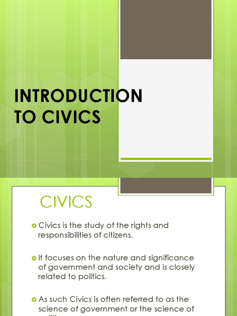 Civics | PDF | Citizenship | Government Related Organizations