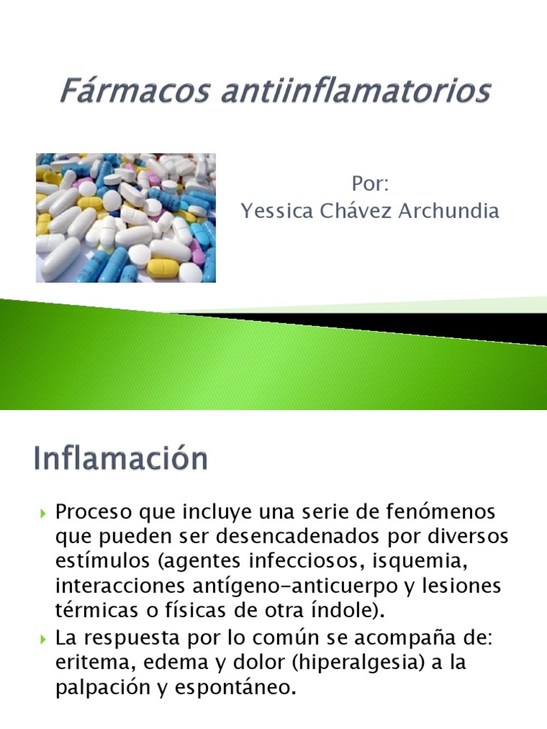 PRESENTACIÓN Fármacos Antiinflamatorios | Droga anti-inflamatoria libre de esteroides ...