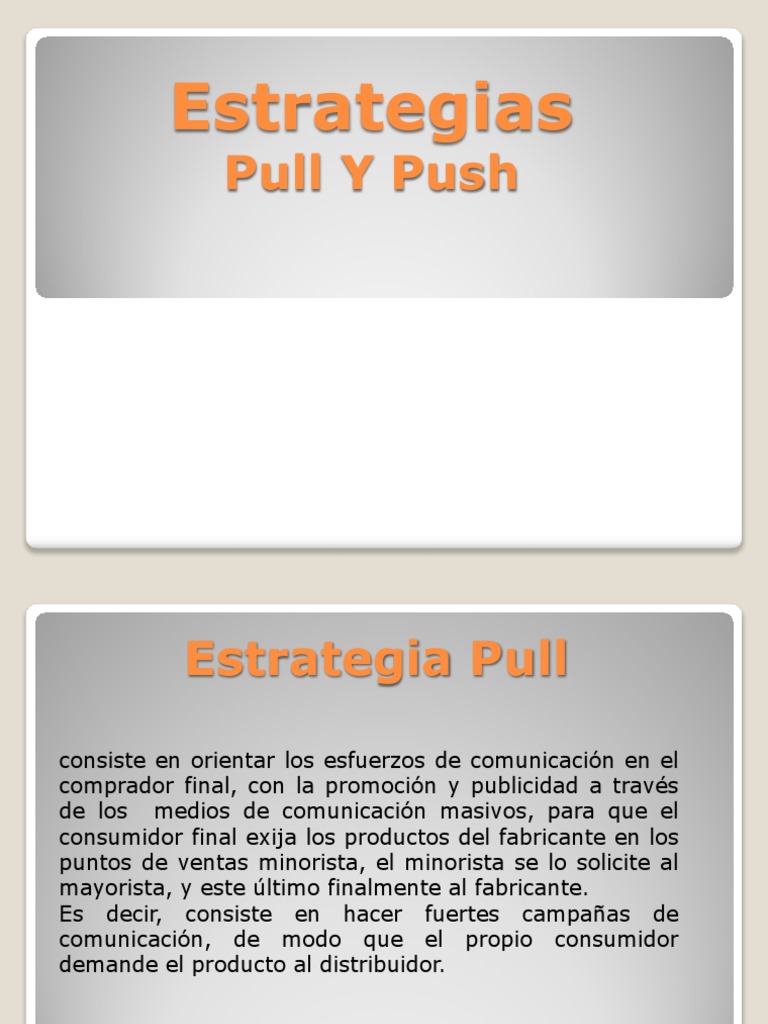 Estrategias Push y Pull | PDF | Marca | Producto (Negocio)