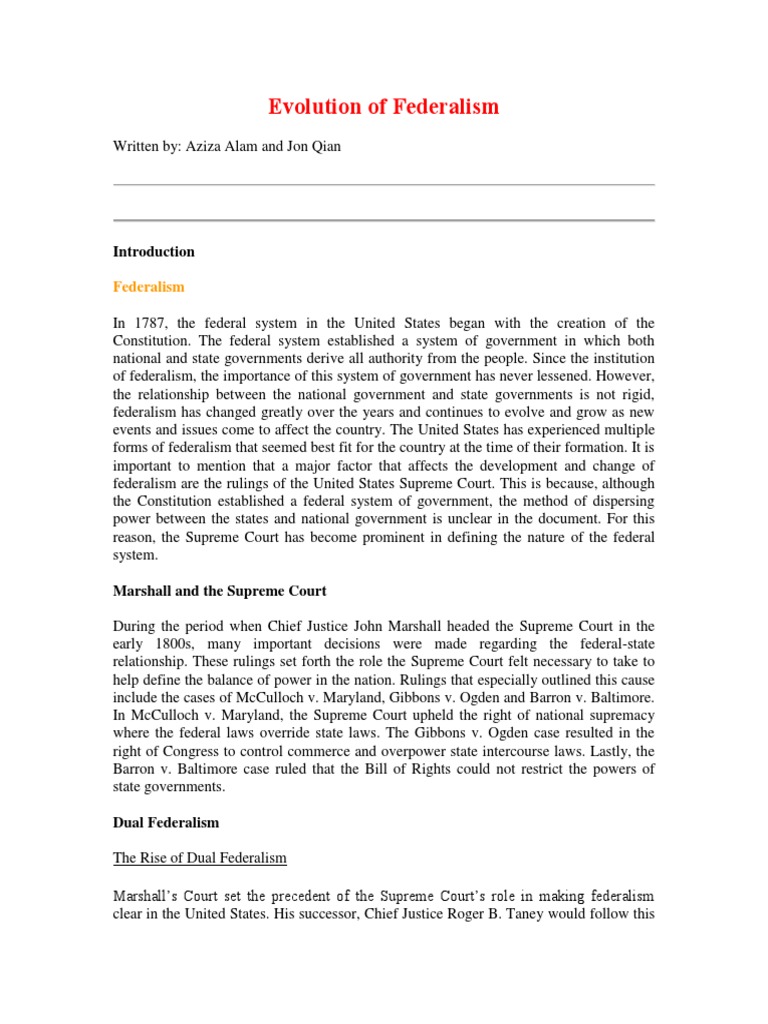 Types of Federalism | PDF | Political Science | Social Institutions