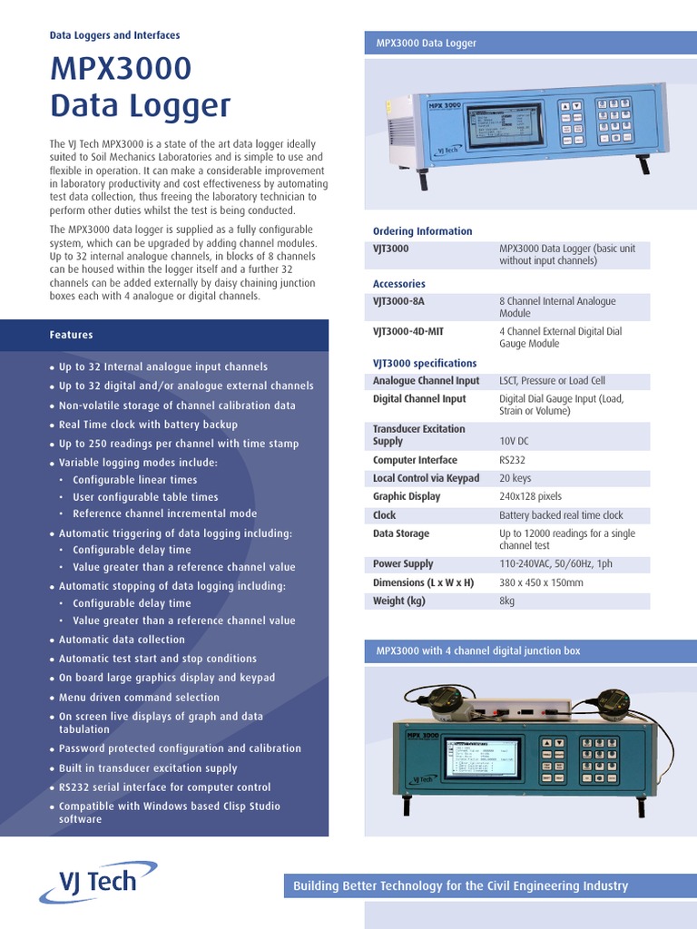 Data Loggers Datasheet v2 | PDF | Power Supply | Personal Computers