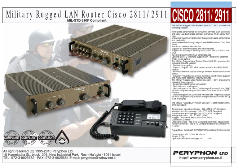 Military Rugged LAN Router Cisco 2811 2911 | PDF | Cisco Systems ...