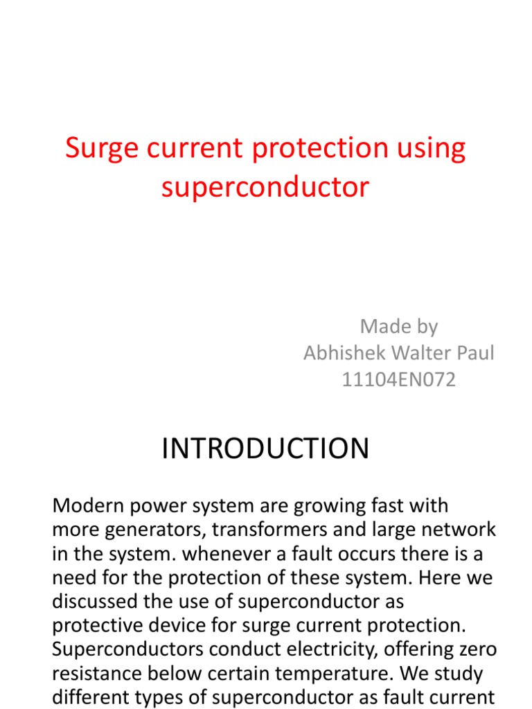 Surge Current Protection Using Superconductor | PDF | Superconductivity ...
