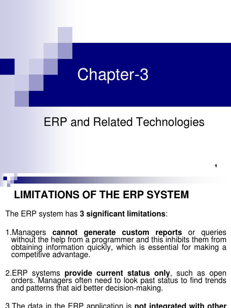 Chapter-3: ERP and Related Technologies | PDF | Enterprise Resource ...
