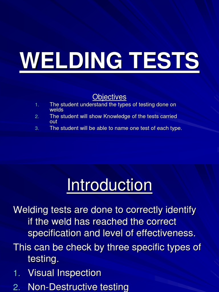 Welding Tests | PDF | Nondestructive Testing | Welding
