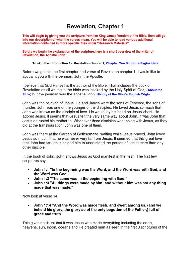 Revelation Chapter 1 explained | Gospel Of John | Book Of Revelation