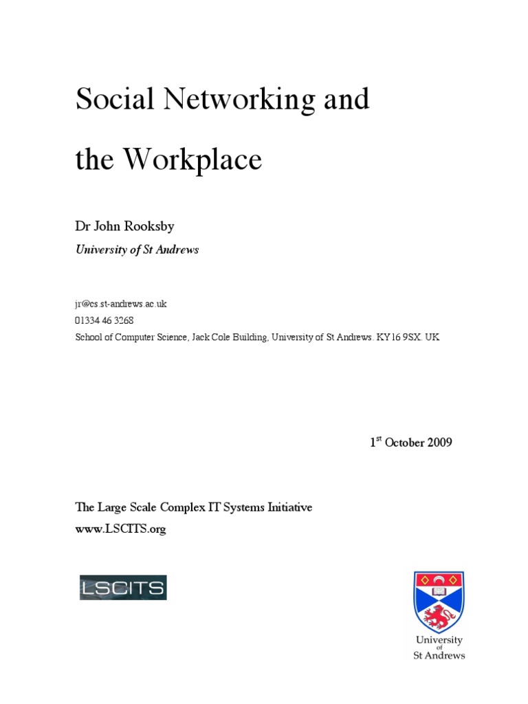 Workplace Social Networking Insights | PDF | Social Networking Service ...