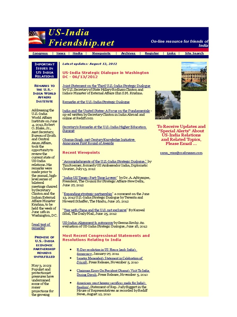 US-India: I I USI R | PDF