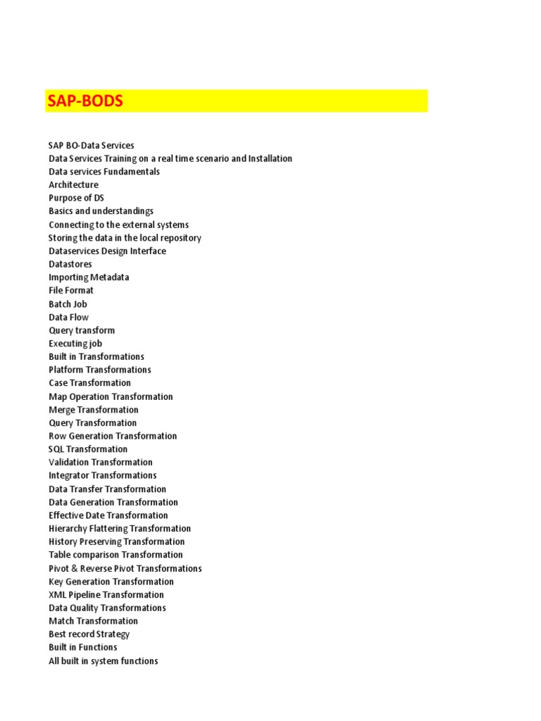 SAP Data Services Training Guide | PDF | Information Retrieval ...
