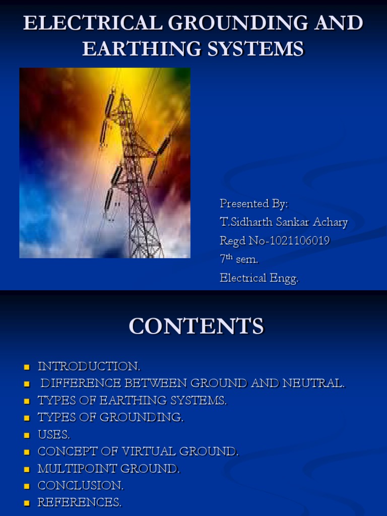 Grounding and Earthing | PDF | Electric Power Distribution | Components