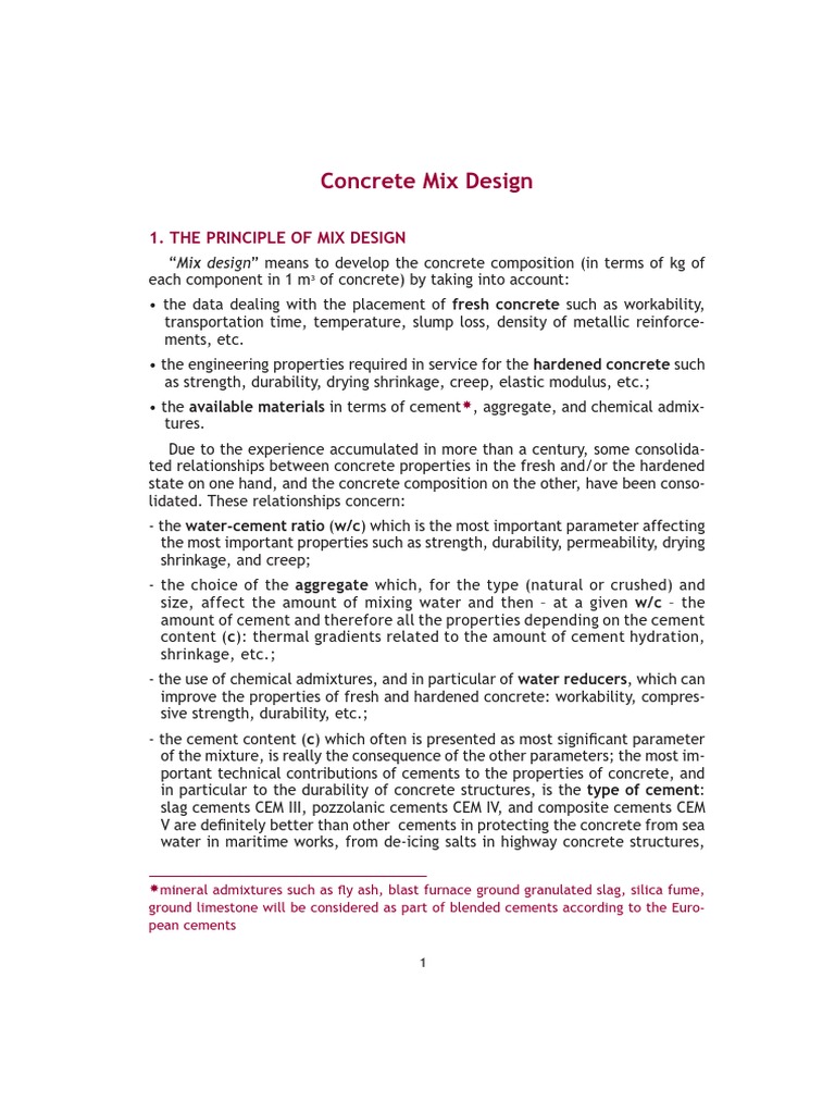 Concrete Mix Design Process: A Step-by-Step Explanation of Determining ...