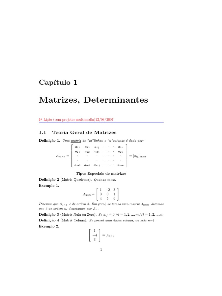 Matrizes e suas propriedades: tipos especiais de matrizes e operações ...