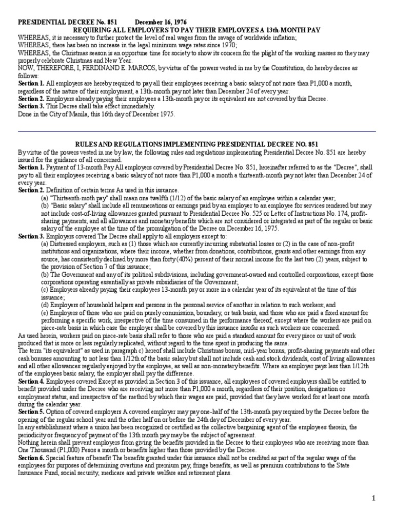 13th Month Pay | Employee Benefits | Employment