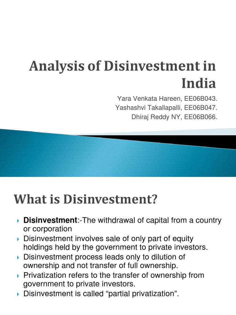 Analysis of Disinvestment in India | PDF | Economic Growth | Employment