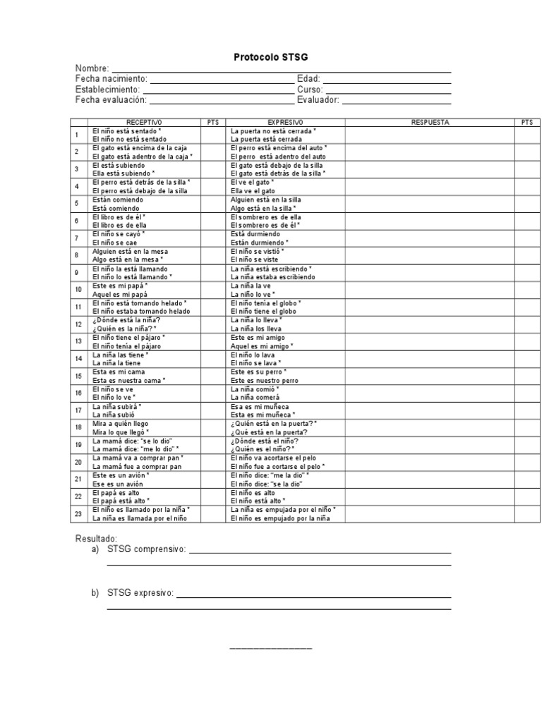 Protocolo STSG | PDF