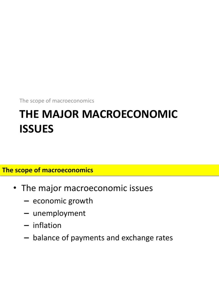 The Major Macroeconomic Issues: The Scope of Macroeconomics | PDF ...