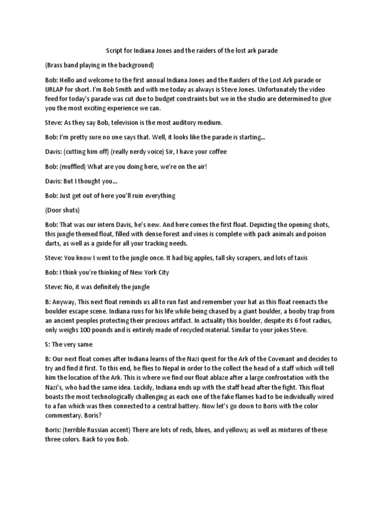 Script | PDF | Leisure