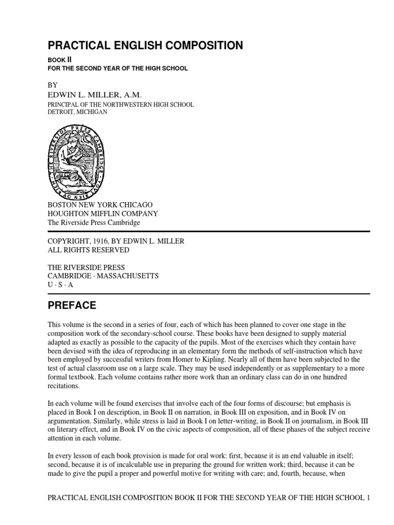 Practical English Composition: Book II - For The Second Year of The ...