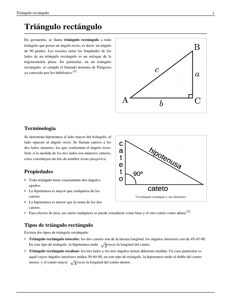 Triángulo Rectángulo | PDF | Objetos geométricos | Geometría euclidiana