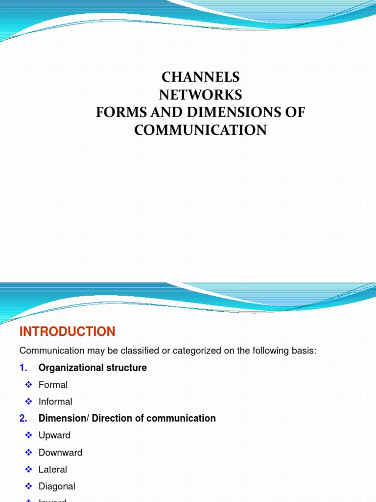 Channels Dimensions of Comm PPT Download | PDF | Communication ...