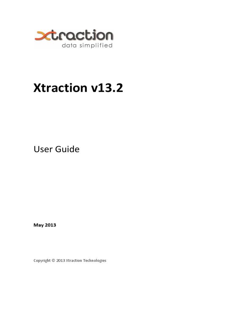 Xtraction v13 User Guide | PDF | Icon (Computing) | Microsoft Sql Server