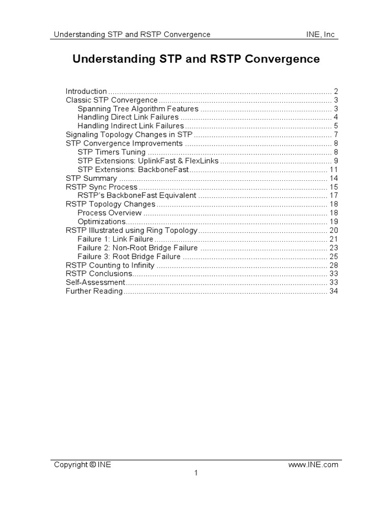 RSTP STP Difference | PDF