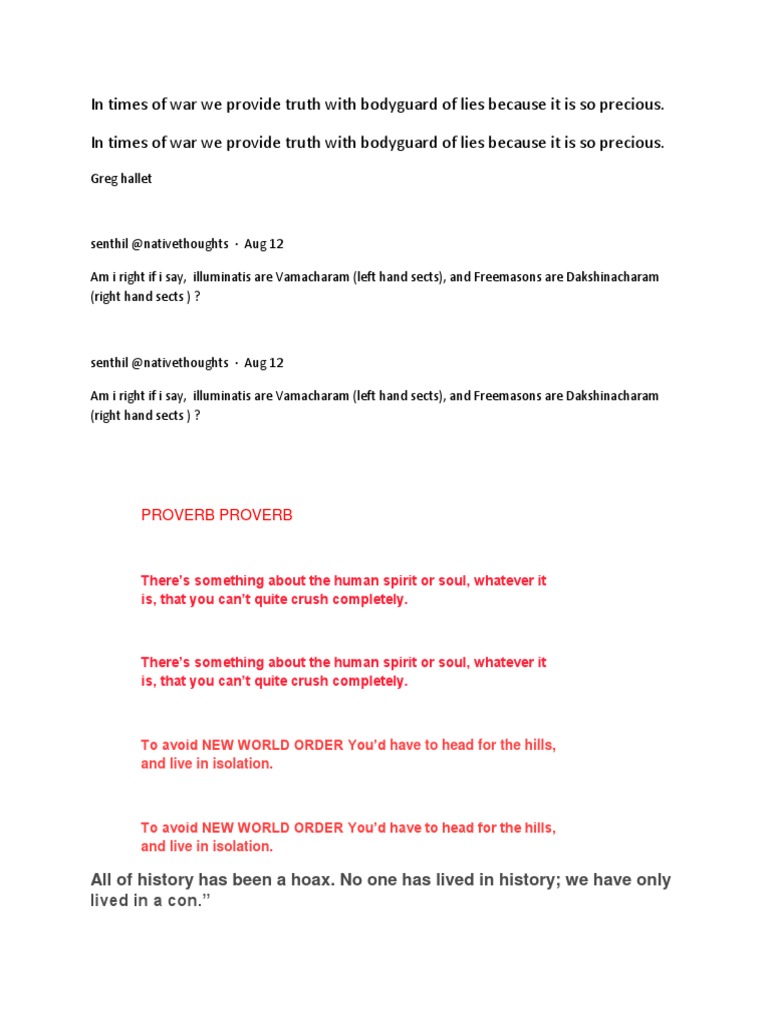 Proverb Proverb | PDF