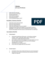 Film Analysis Template Guide | PDF | Narration | Psychological Concepts