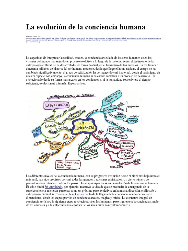 La Evolución de La Conciencia Humana (Autoguardado) | PDF | Homo Sapiens | Evolución