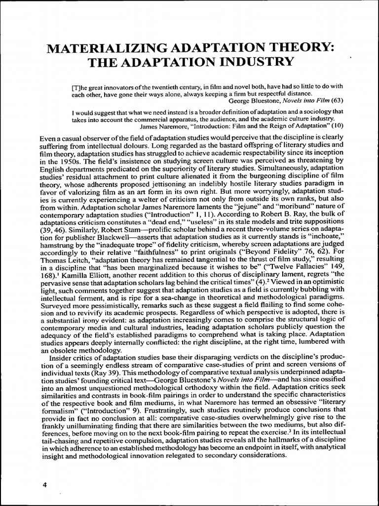 Adaptation Theory Simone Murray | PDF | Cultural Studies | Publishing