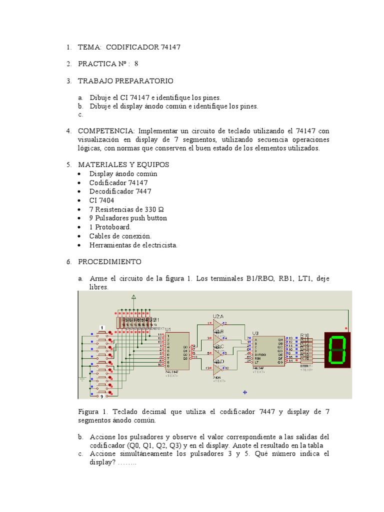Encoder 74147 | PDF | Ingenieria Eléctrica | Ingeniería Electrónica