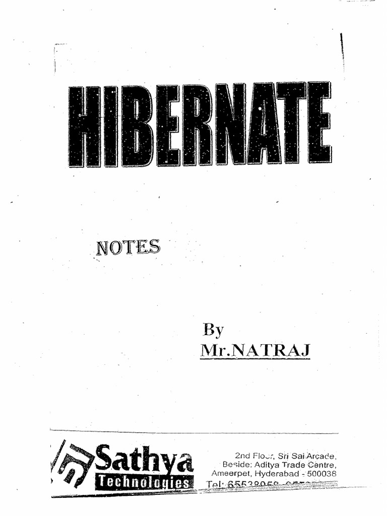 Hibernate Notes by Nataraz JavabynataraJ | PDF