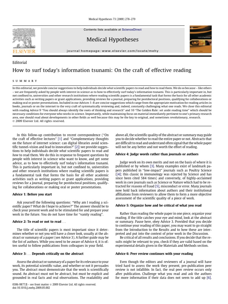 Mastering Effective Scientific Reading | PDF | Abstract (Summary ...