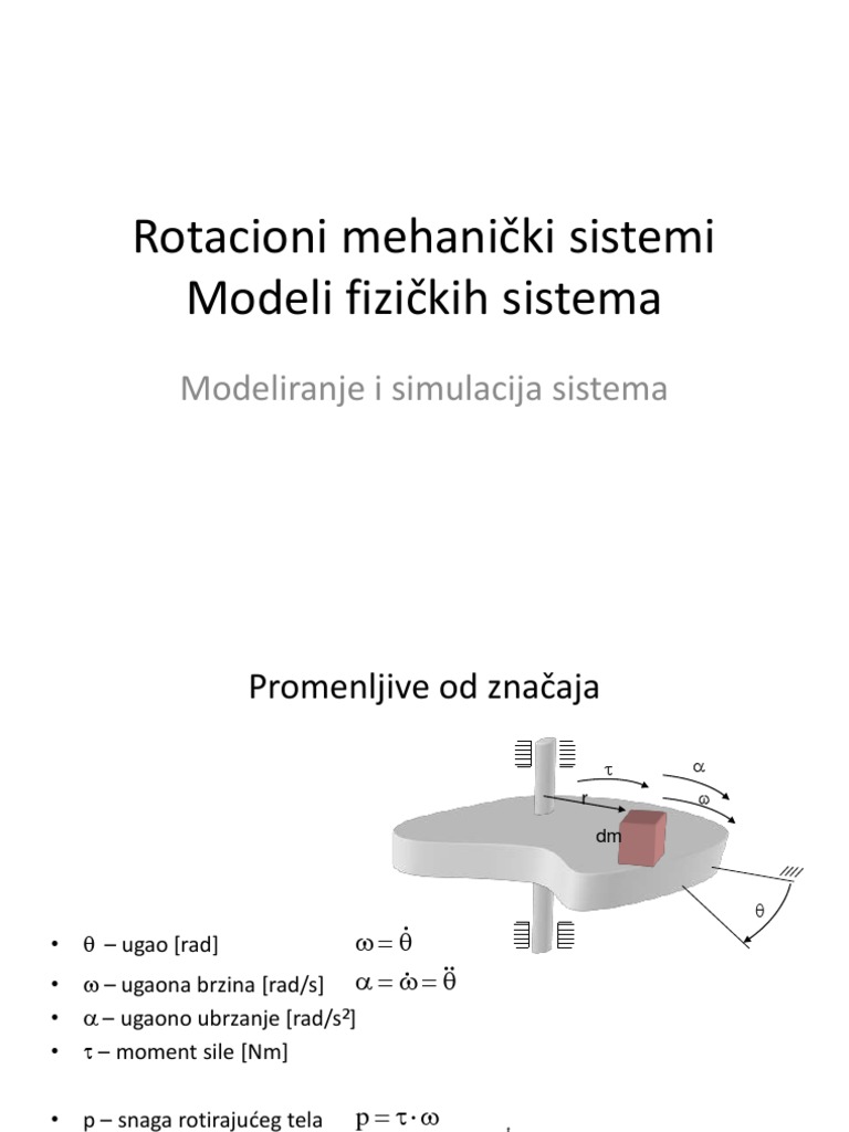 C2 Rotacioni Mehanicki Sistemi | PDF