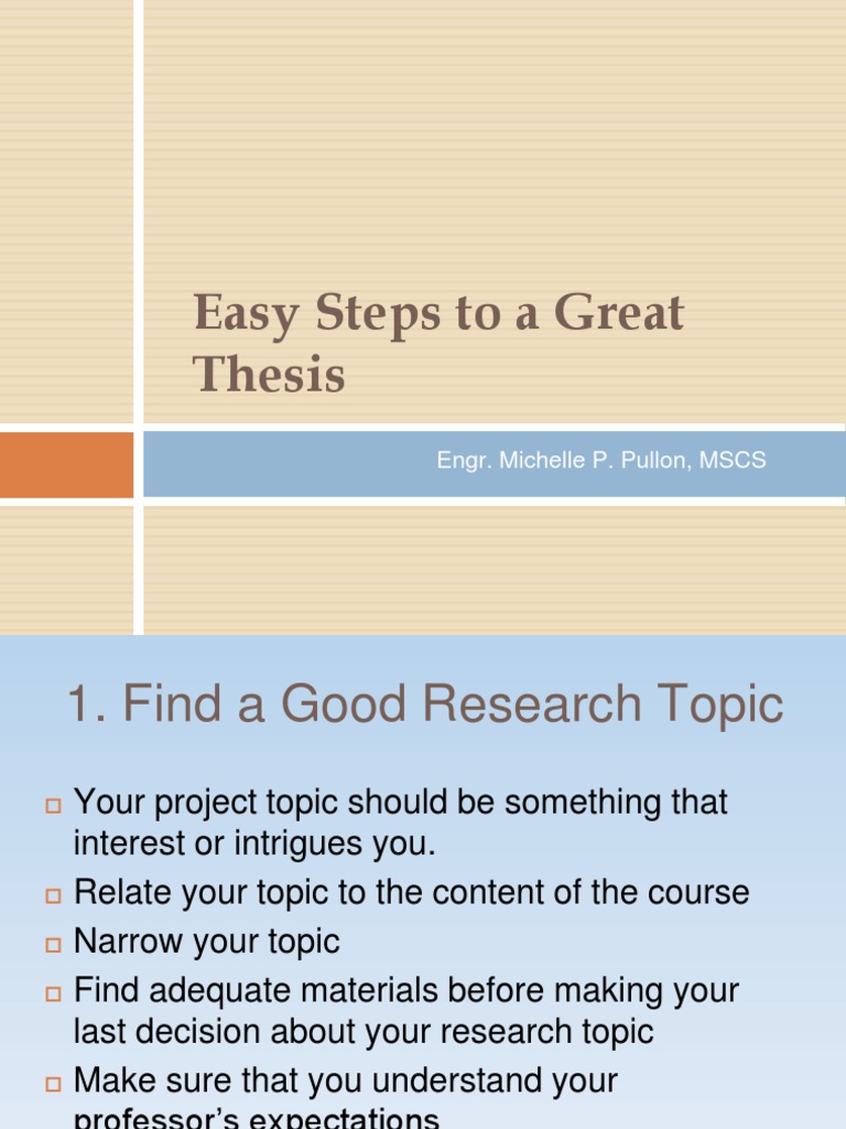 A Comprehensive Guide to Developing a Strong Thesis from Selection of ...