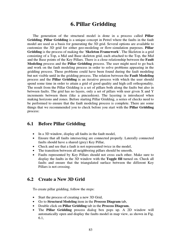 Pillar Gridding in PETREL | PDF | Computing | Software
