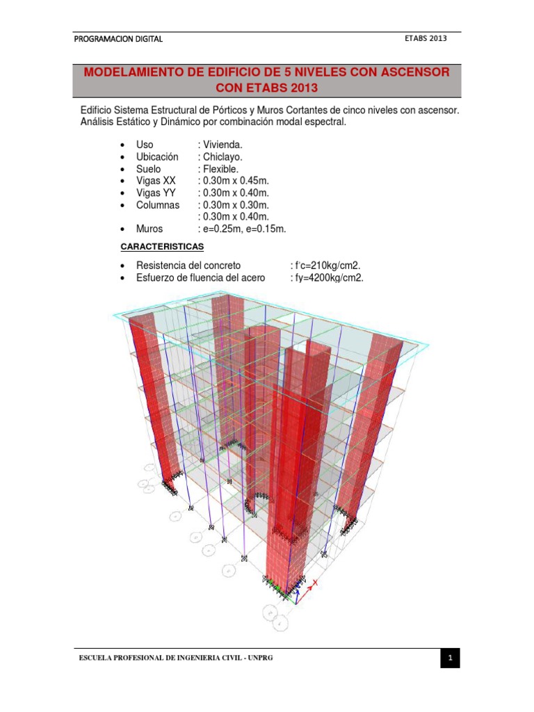 Modelado de Edificio en ETABS 2013 | PDF | Ingeniería | Ingeniero civil