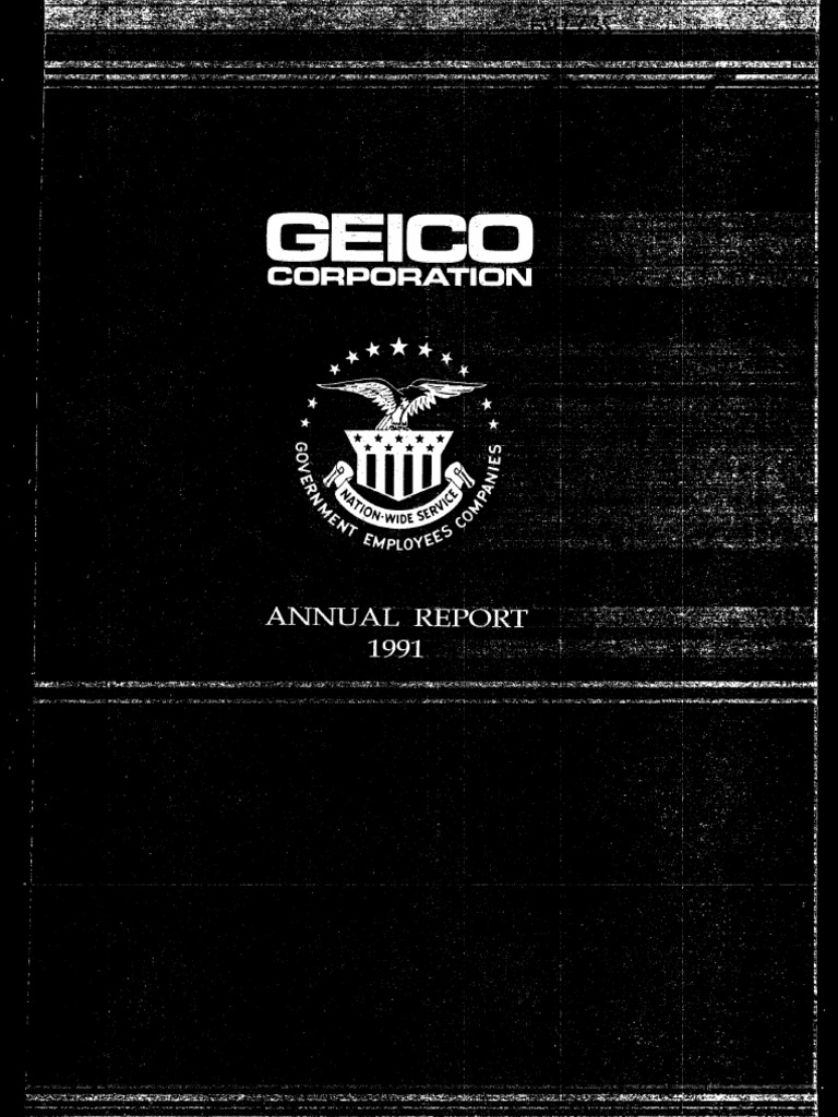 Geico - 1991 Annual Report | PDF | Insurance | Stocks