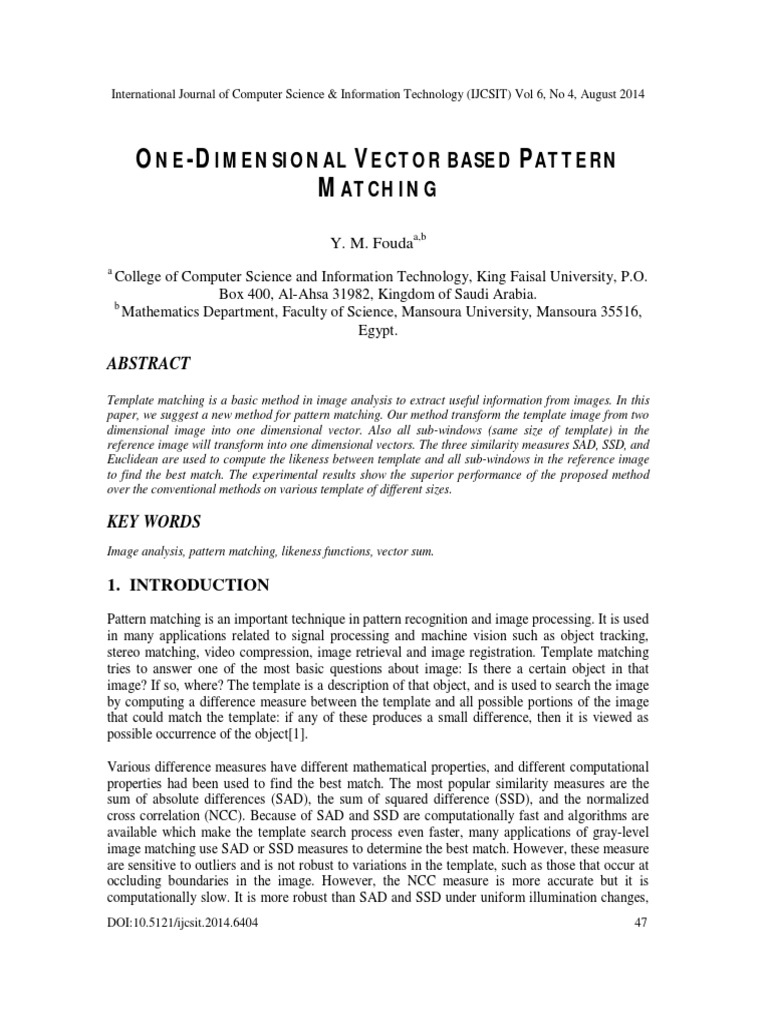 One-Dimensional Vector Based Pattern | PDF | Fast Fourier Transform | Algorithms