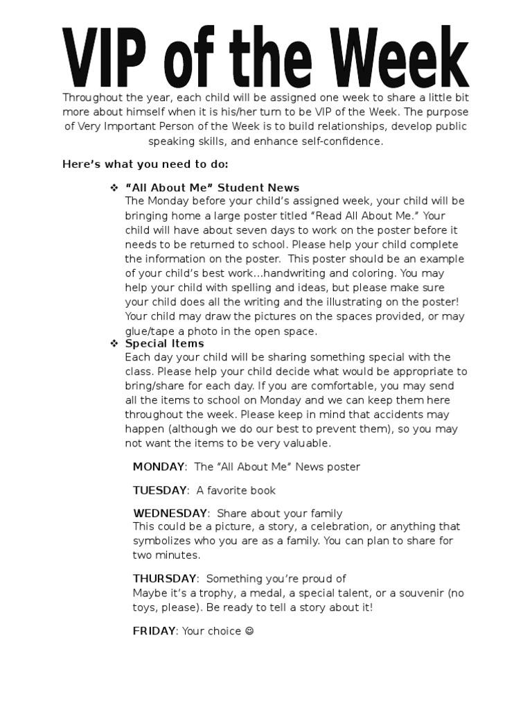 Vip of The Week | PDF